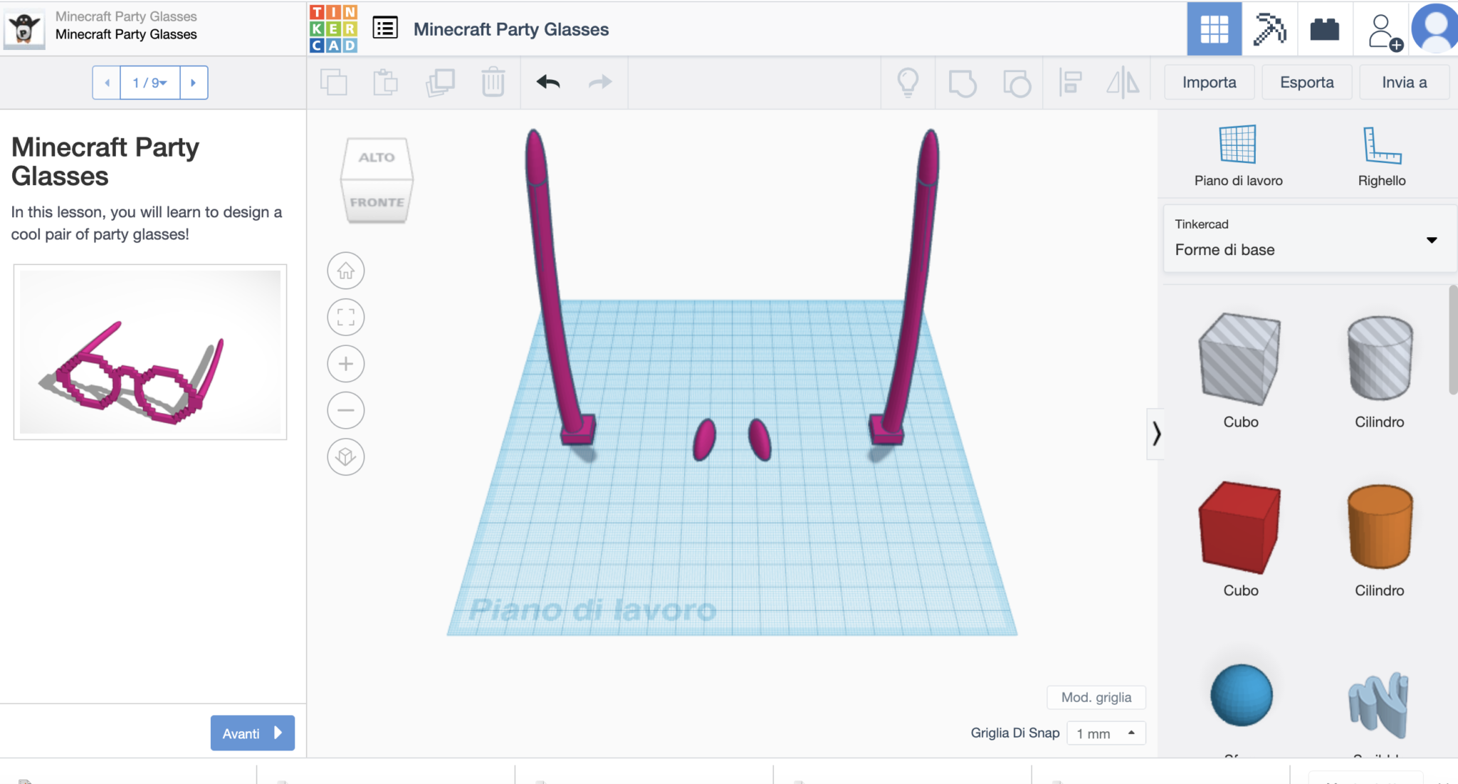 Primo passo con Tinkercad e stampa 3d – Play